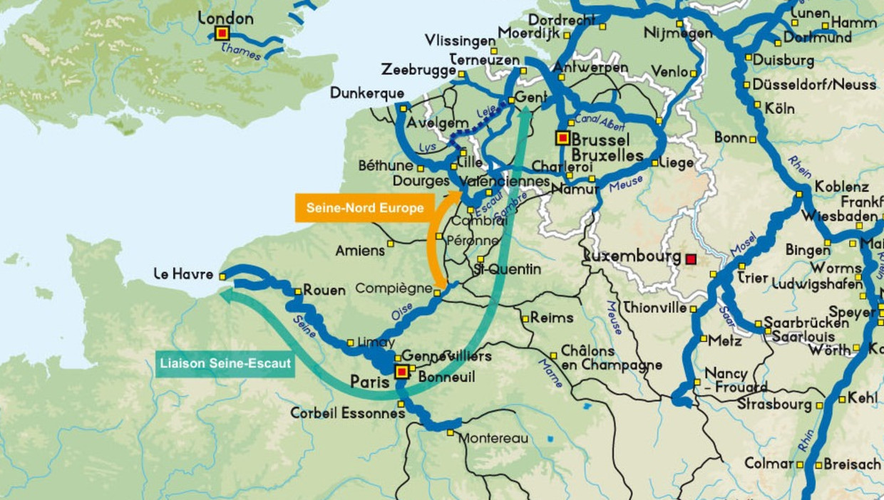 "Kanaal Seine-Schelde operationeel in 2023" | De Morgen