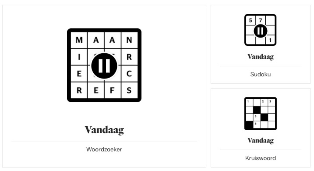 Van sudoku tot kruiswoord: speel de puzzels uit de krant nu ook online ...